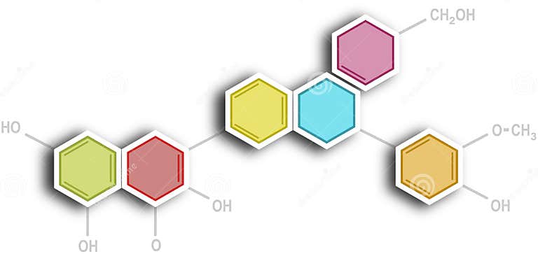 Hexagonal Organic Chemistry Formula Chart Stock Illustration ...