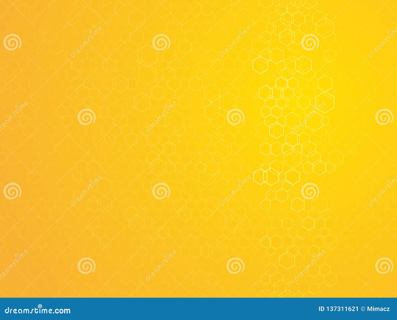 Hexagonal Outline Abstract Yellow Background Stock Vector ...