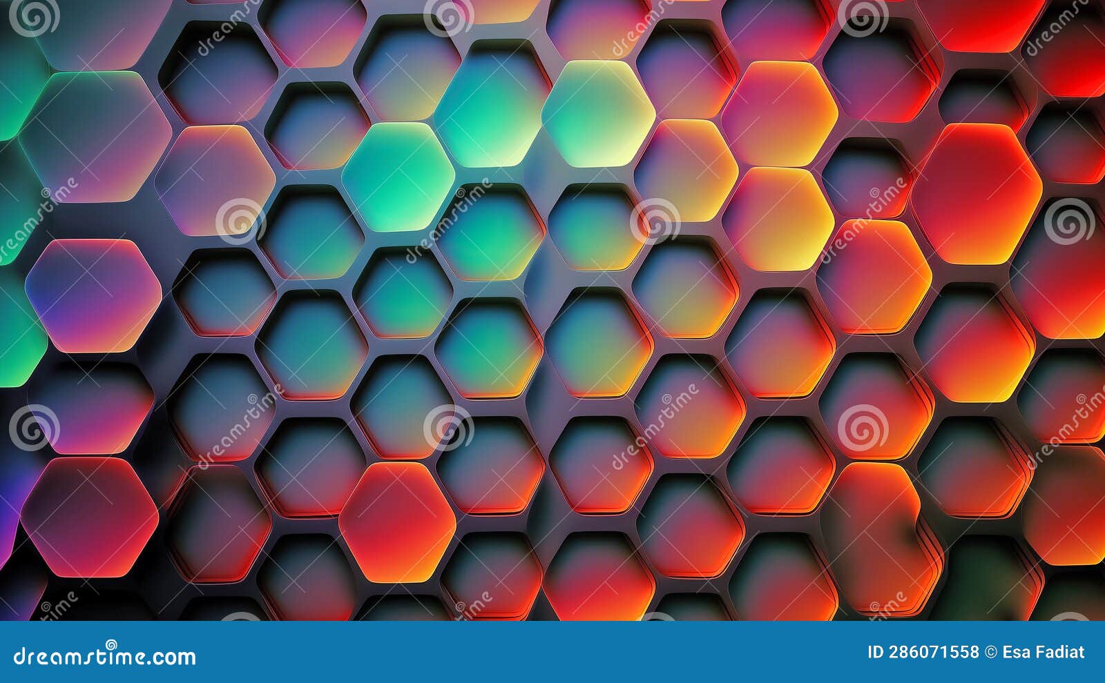 Hexagonal Pattern Abstract Background Gradient Textured Banner Stock ...