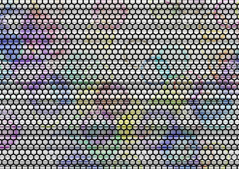 Hexagonal Pattern Design with Colored Lines Stock Illustration ...