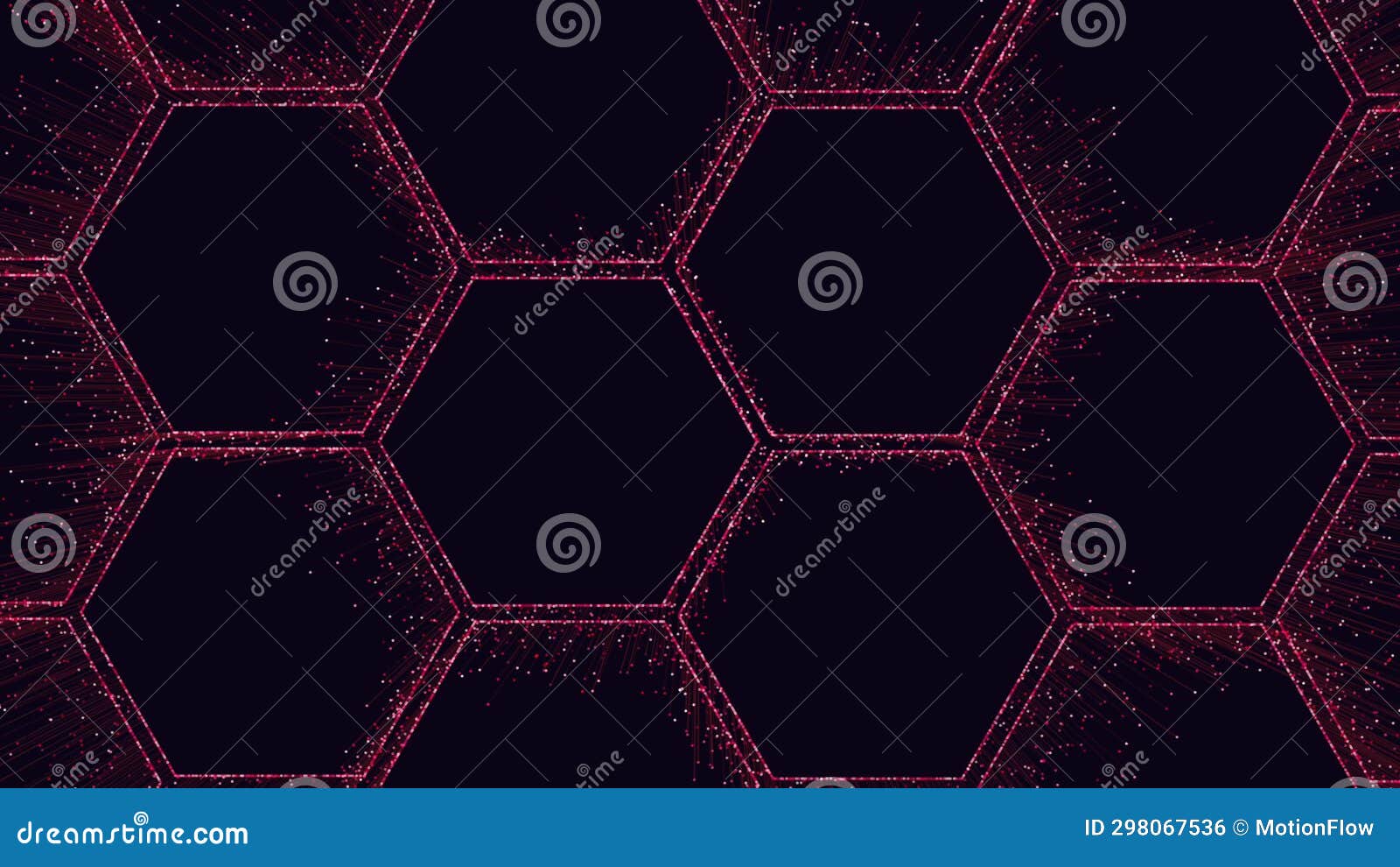 Hexagonal Pattern Red Dots on Black Background Stock Footage - Video of ...