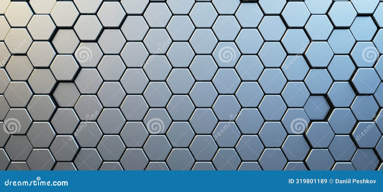 A Hexagonal Pattern Texture on a Modern Design Concept with a Blue and ...