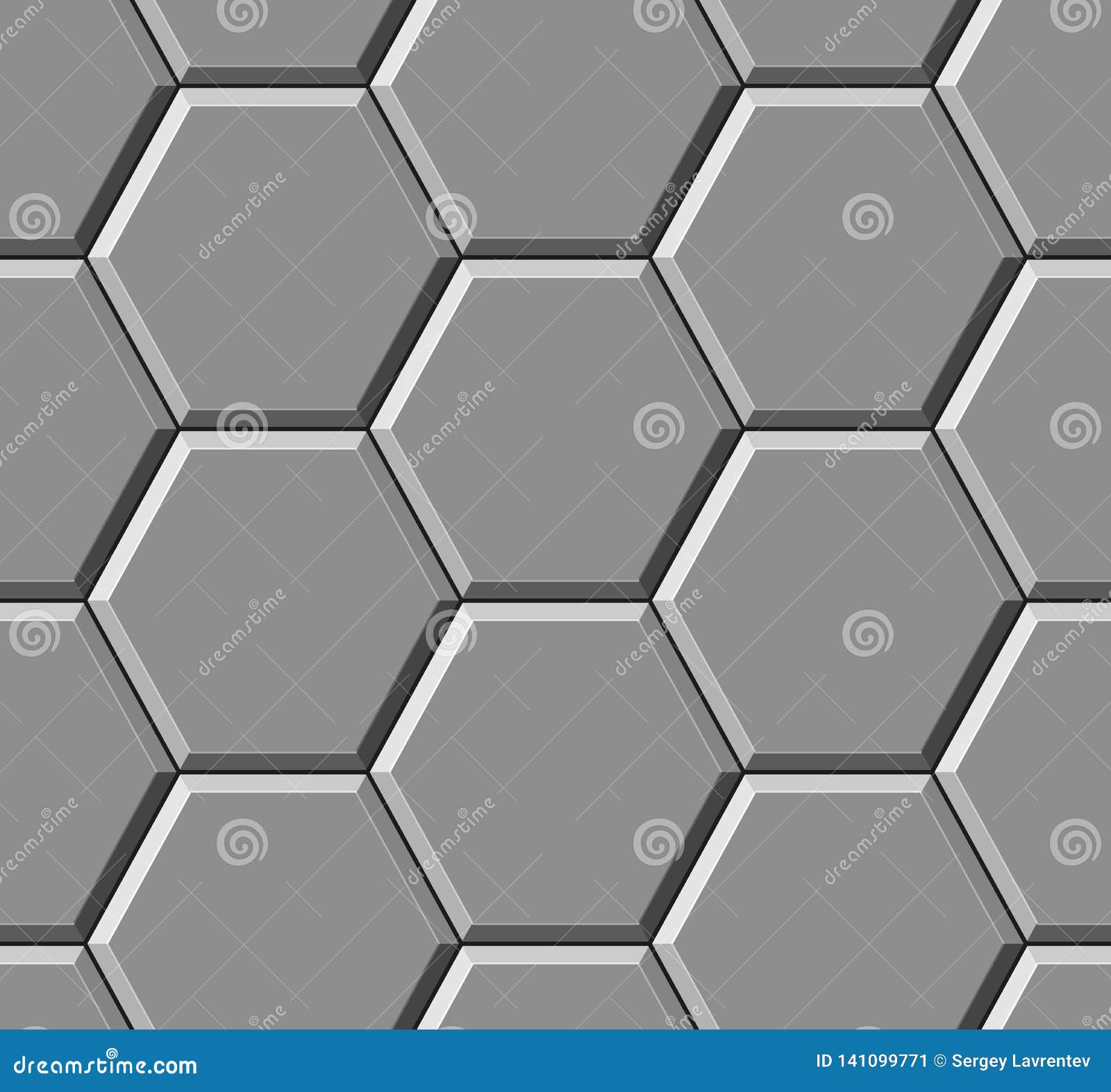 Hexagonal Paving Slabs. Seamless Pattern Stock Illustration ...
