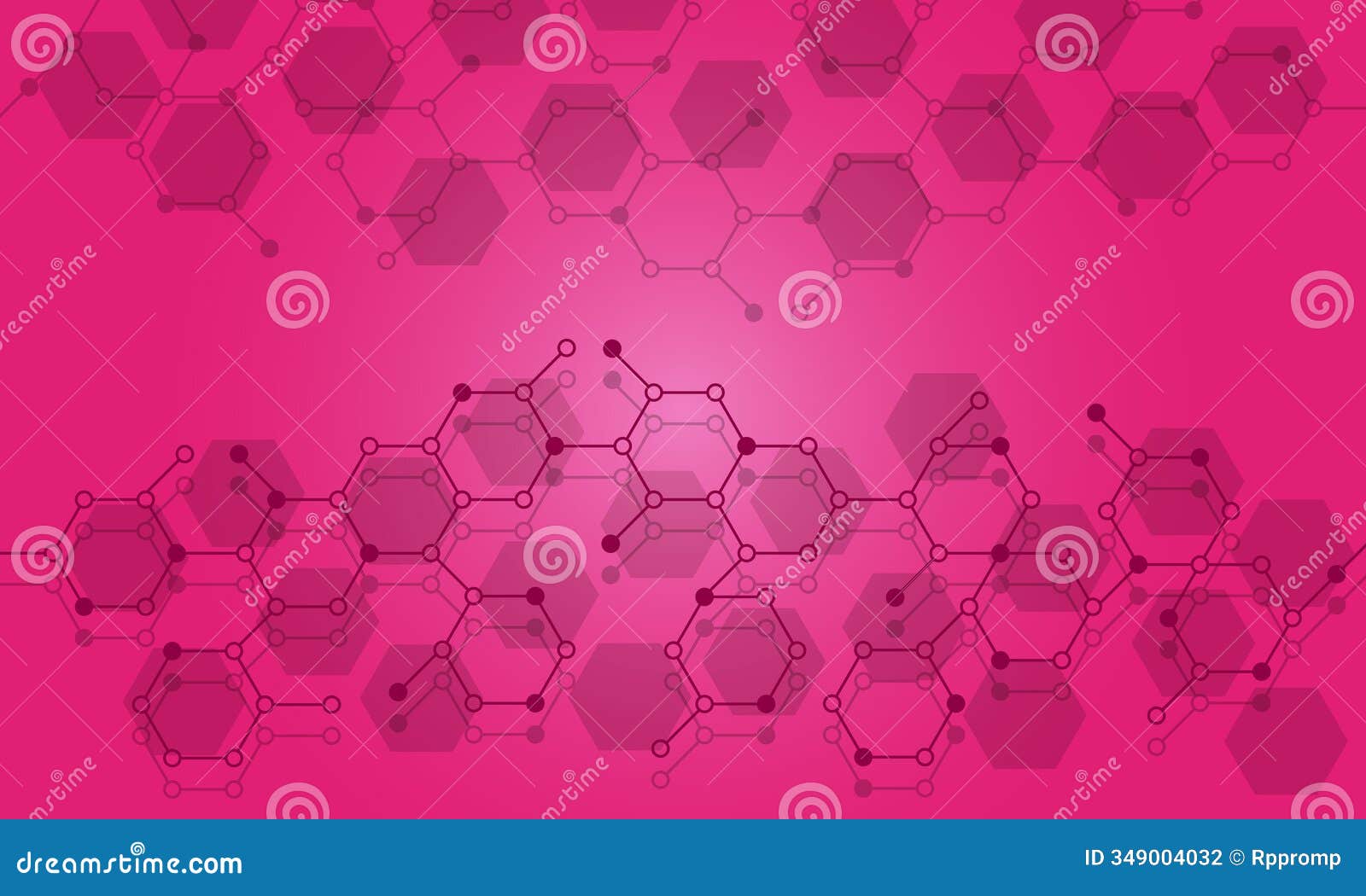 Hexagonal Pink Background with Process Flow Chart Stock Vector ...
