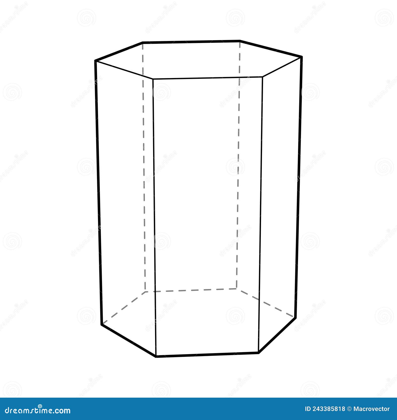 Hexagonal Prism Stereometric Composition Stock Vector - Illustration of ...