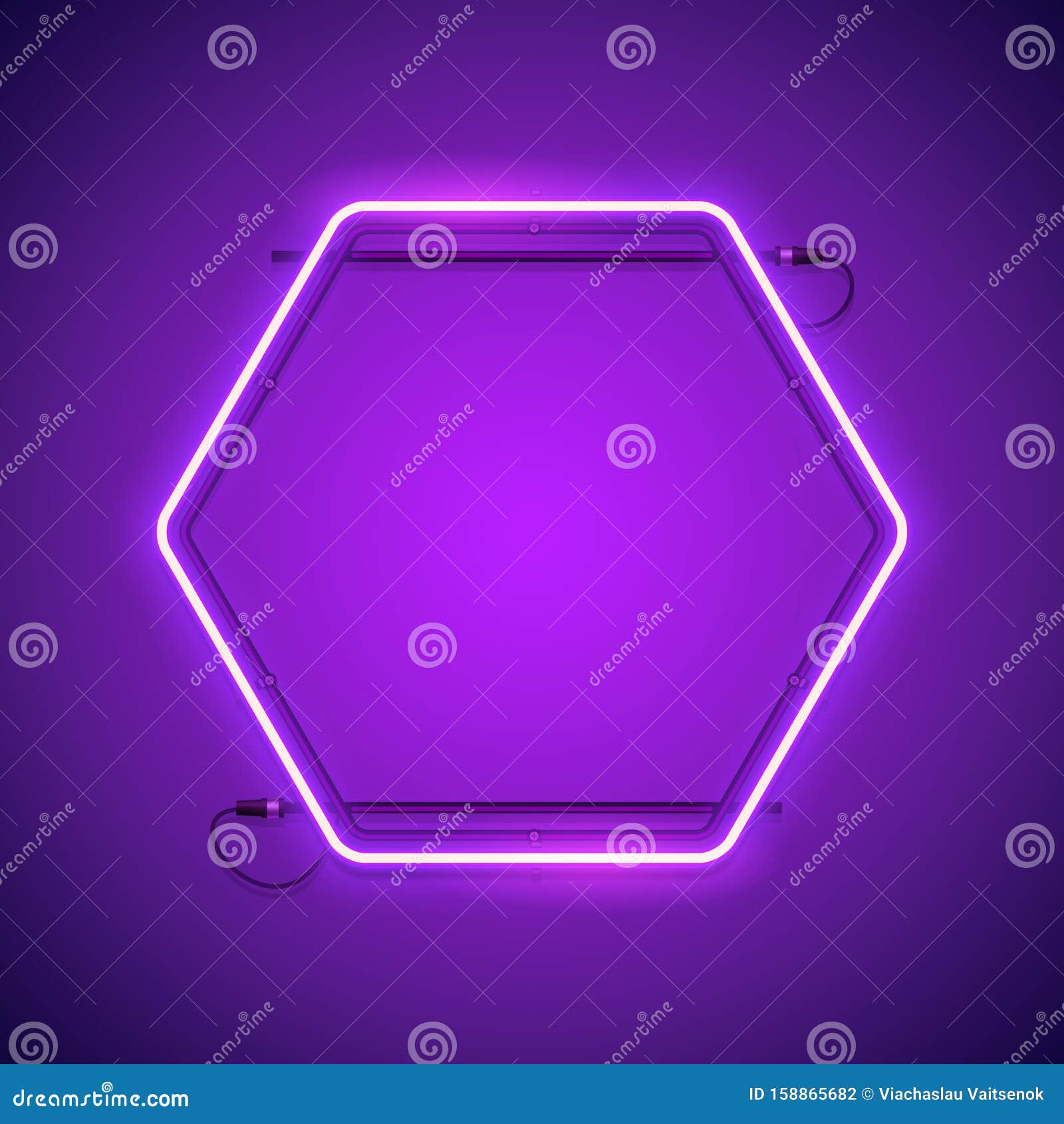 Purple Neon. Color Poster, Ultraviolet And Lilac. 3D Illustration Of ...