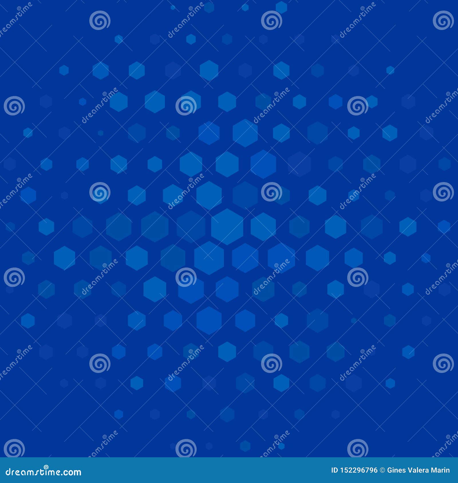 Hexagonal Regular Background in Blue Tones. Multiple Hexagons. Stock ...
