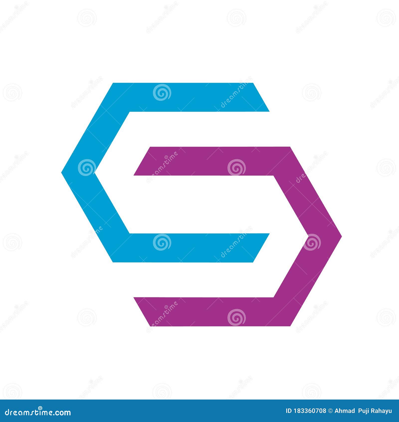 Hexagonal S Abstract Logo Design Template Vector Stock Vector ...