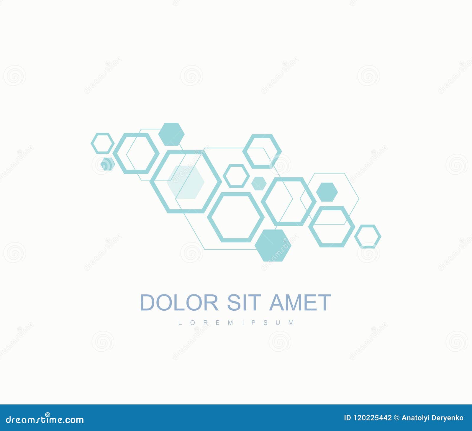 Hexagonal Science Genetics Logo, DNA Helix. Genetic Analysis, Research ...