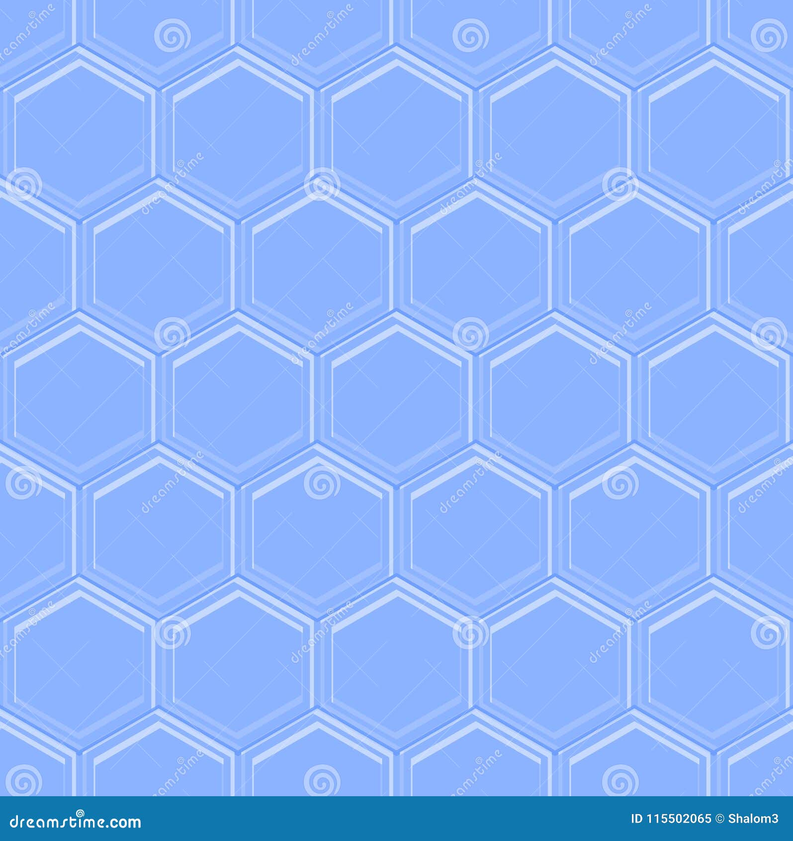 Hexagonal Seamless Embossed Background in Light Blue Design, Hexagon ...