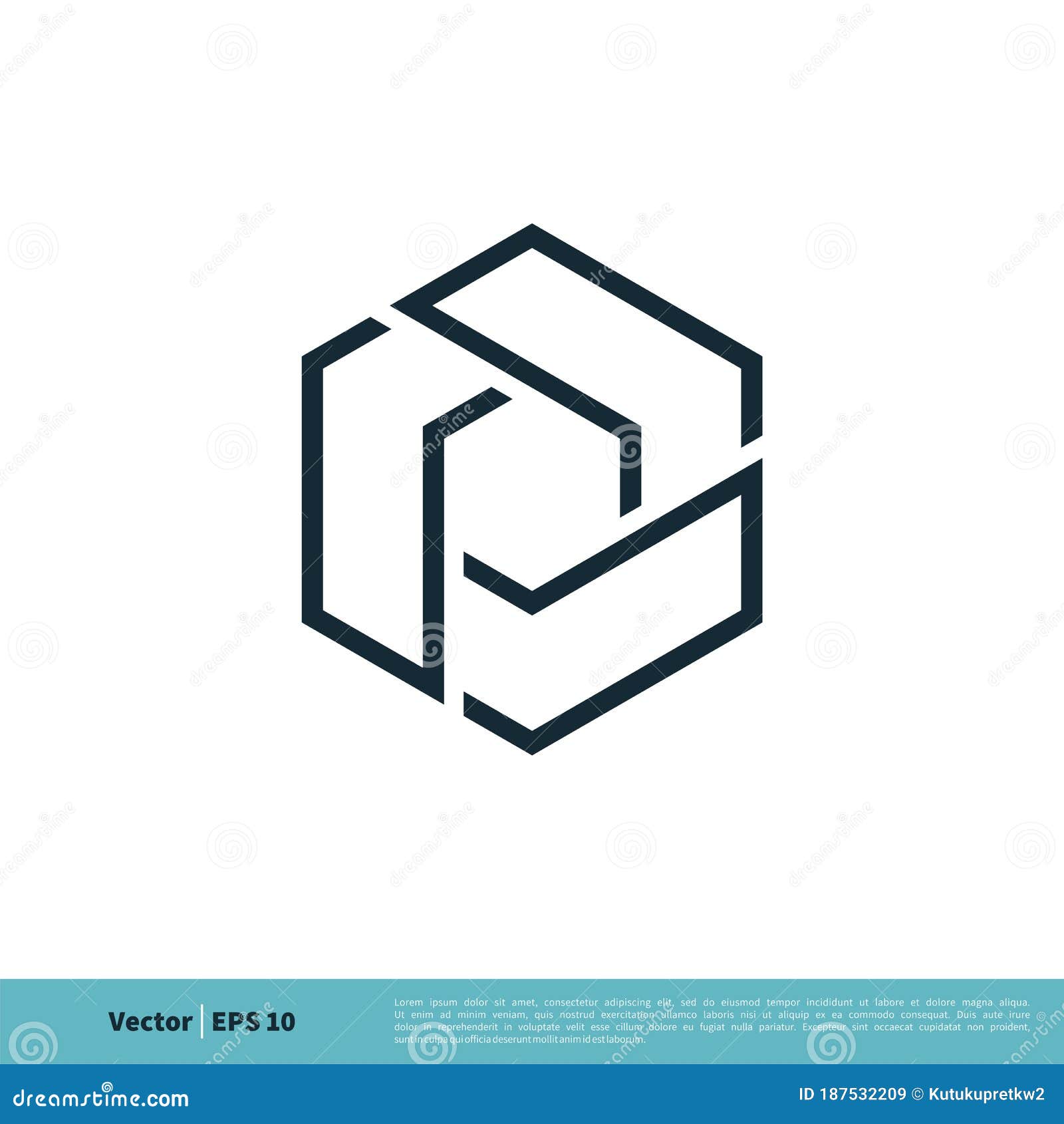 Hexagonal Shape Icon Vector Logo Template Illustration Design. Vector ...