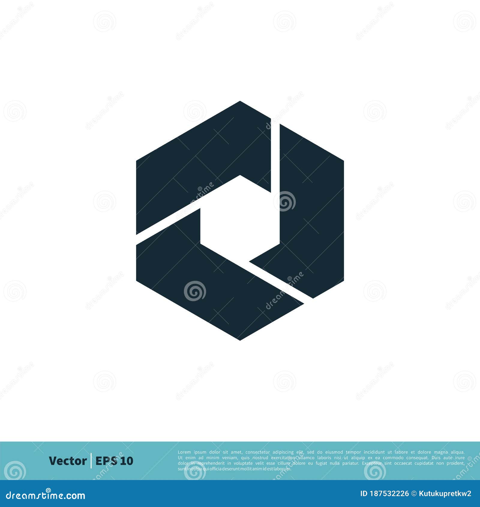 Hexagonal Shape Icon Vector Logo Template Illustration Design. Vector ...