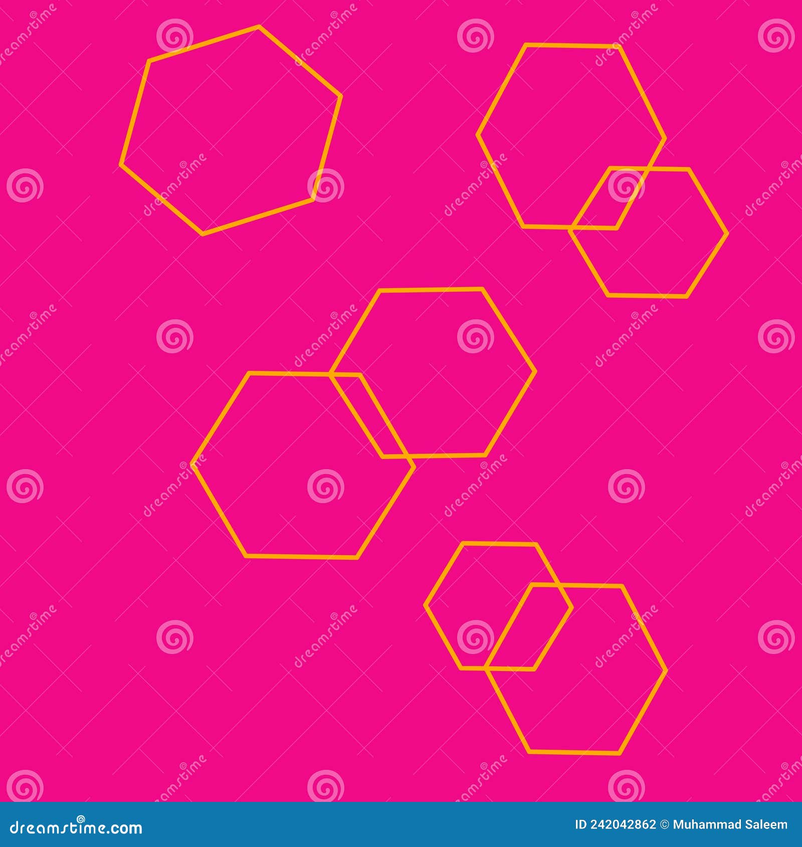 Hexagonal Shape Isolated on Pink Background and Wallpaper Stock ...