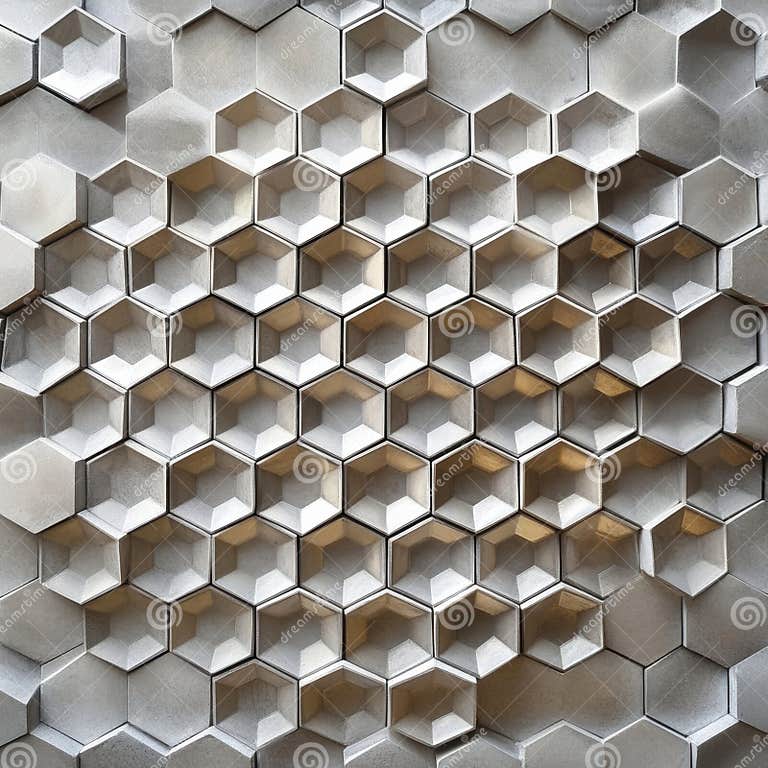 Hexagonal Shapes Layer Together, Creating a Dynamic Pattern that ...
