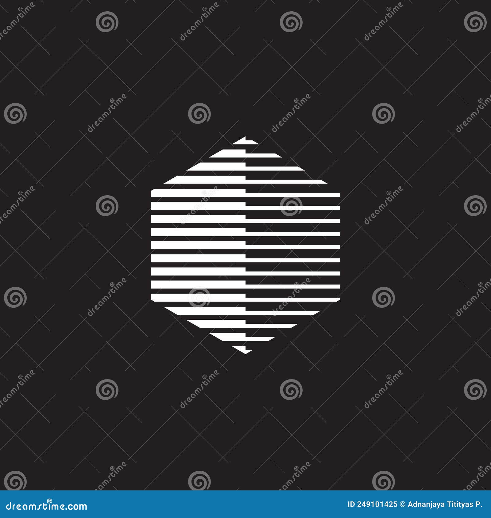 Hexagonal Silhouette Shadow 3d Flat Logo Vector Stock Vector ...