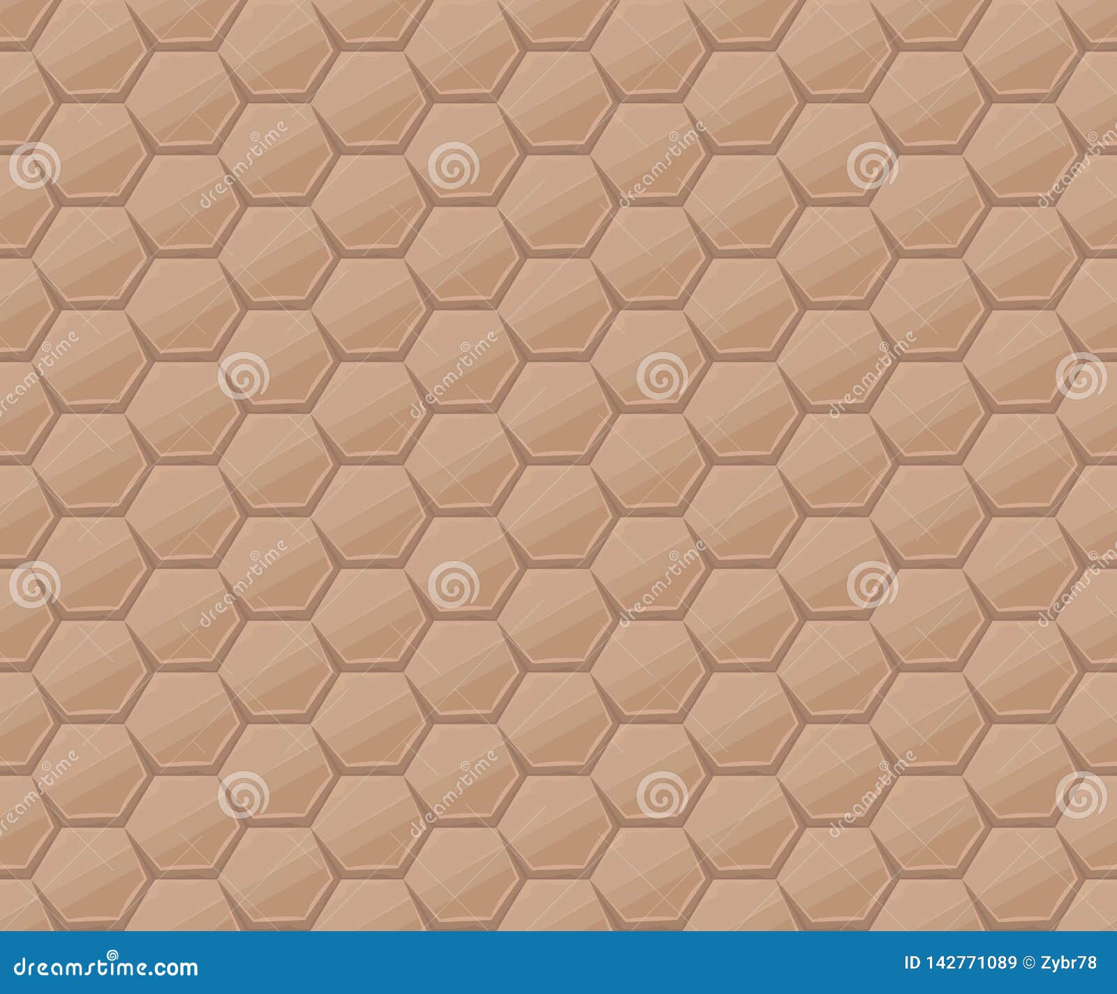 Hexagonal Stone Tiles Seamless Texture Pattern Cartoon Vector ...