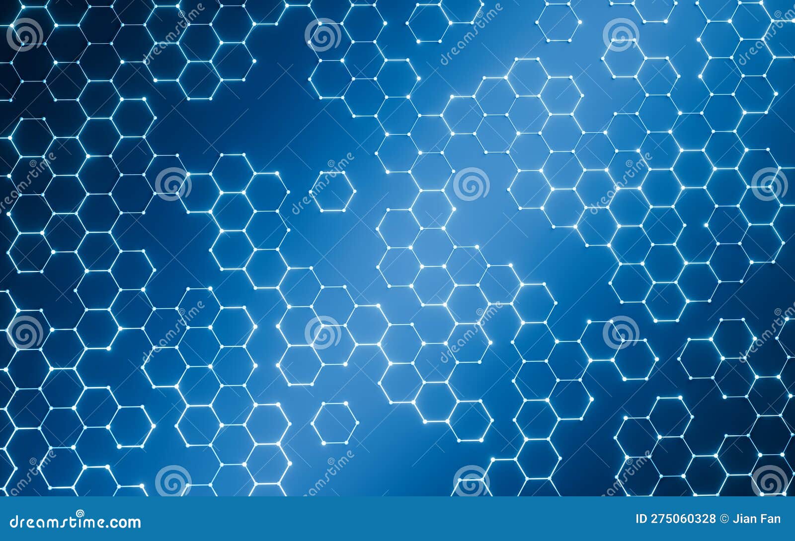 Hexagonal Structure Background, 3d Rendering Stock Illustration ...