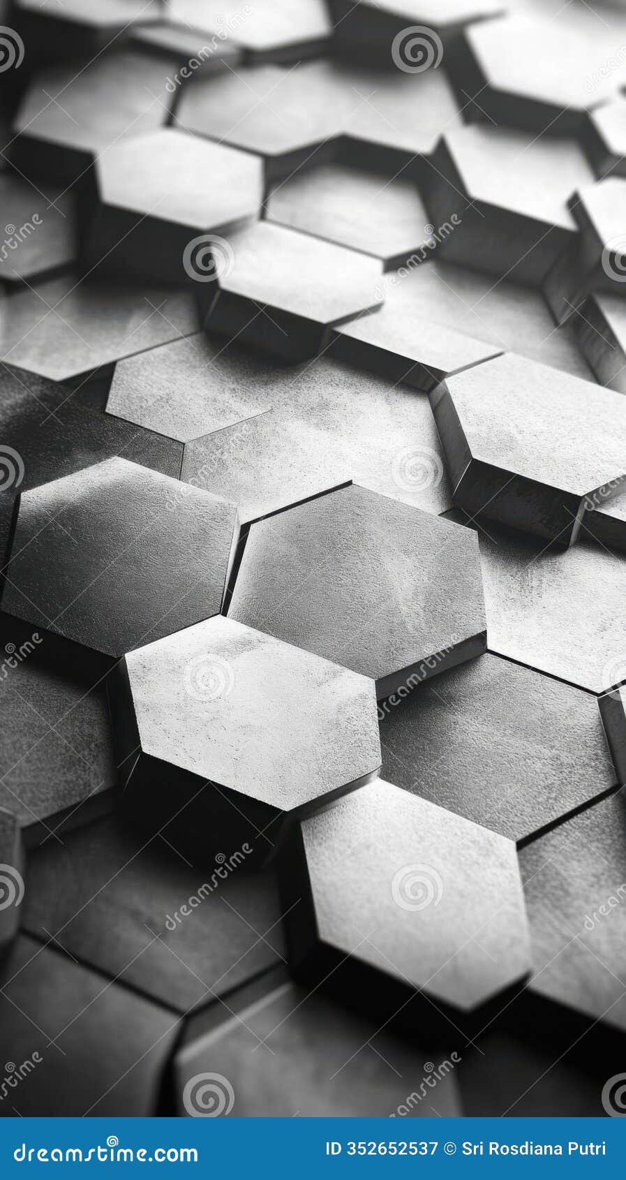 Hexagonal Structure Forms a Futuristic Surface with Modern Design ...
