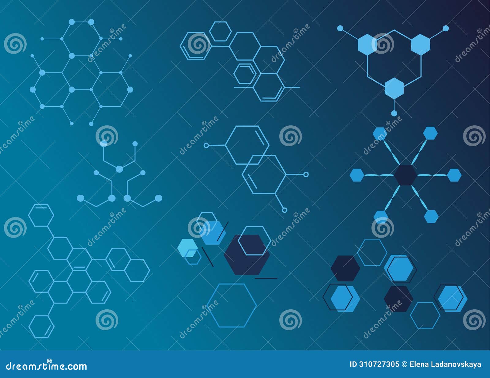 Hexagonal Structures. Art & Illustration Stock Illustration ...