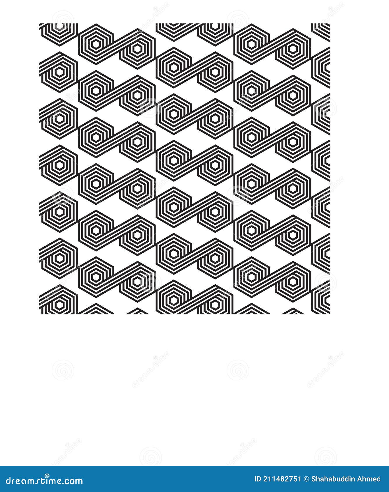 Hexagonal Style Pattern Design. Vector Illustration Stock Vector ...