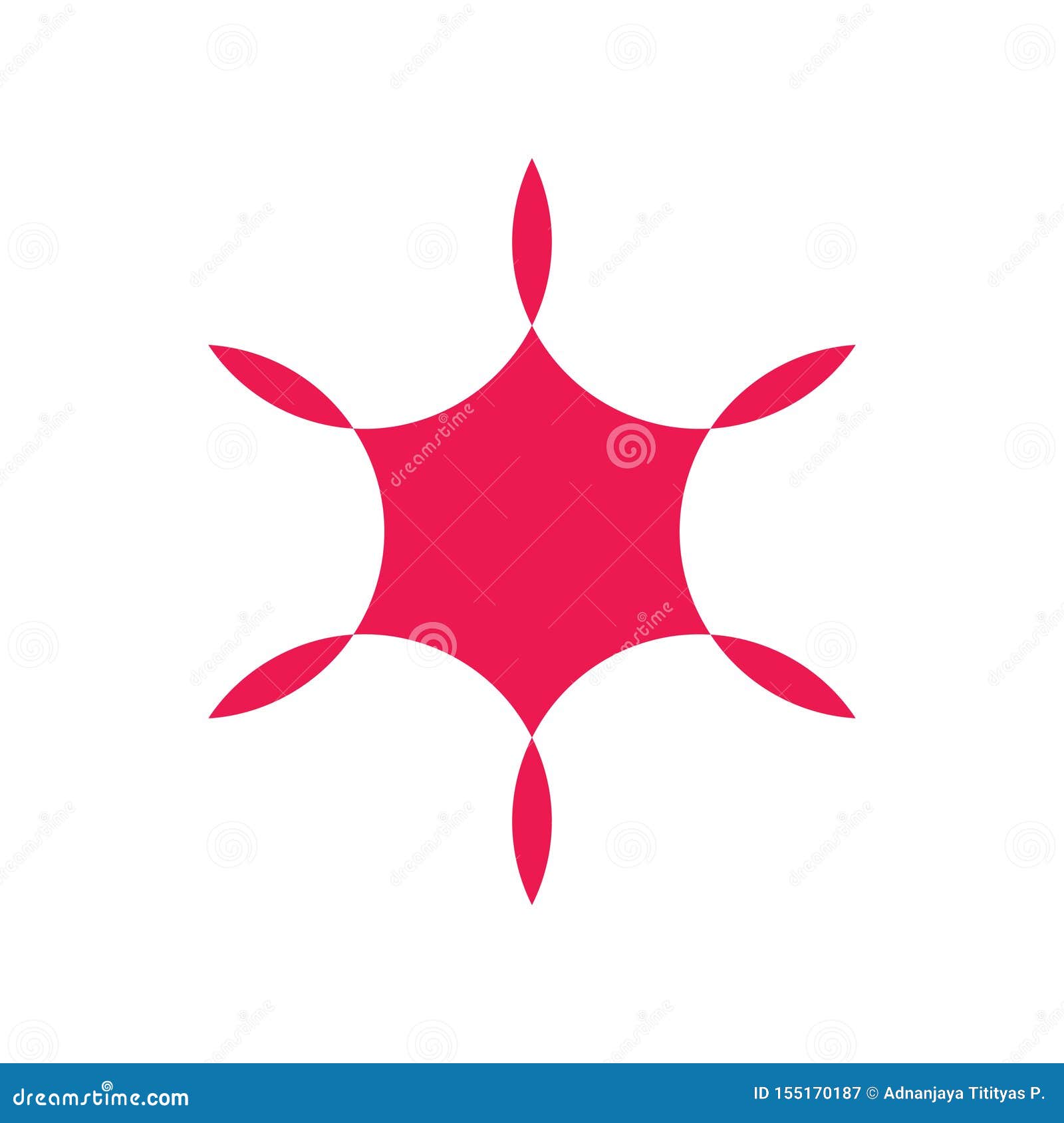 Hexagonal Sun Light Geometric Logo Vector Stock Vector - Illustration ...