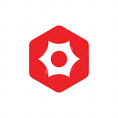 Hexagonal Sun Symbol Logo Vector Stock Vector - Illustration of shape ...