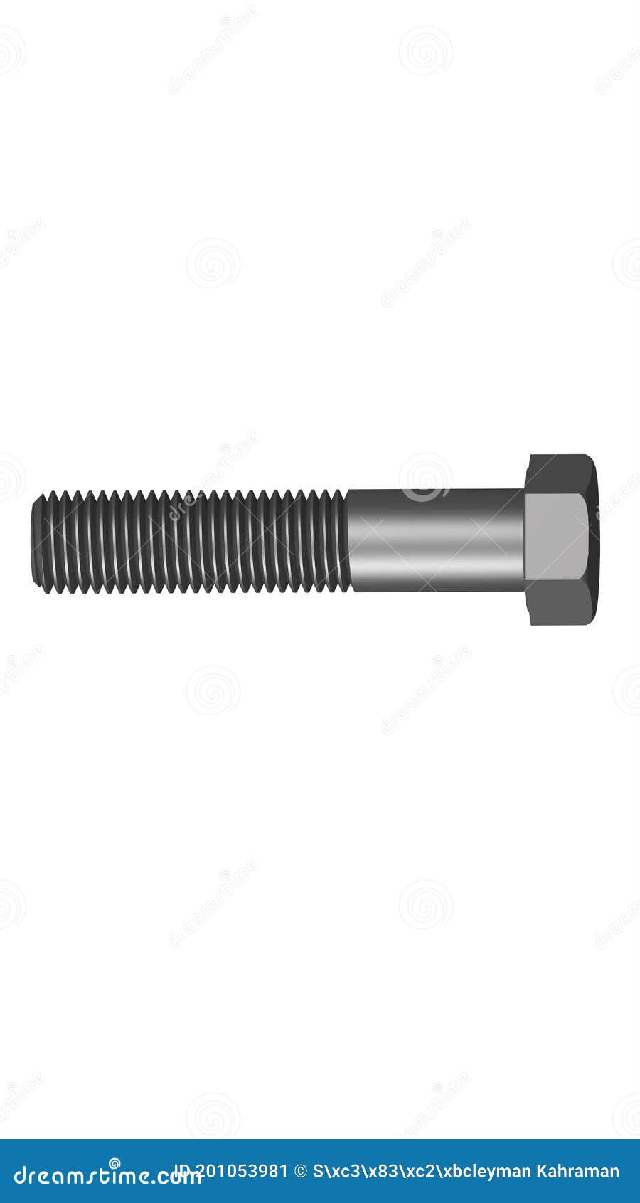 Hexagonal Bolt And Nuts Technical Drawing Vector Illustrations ...