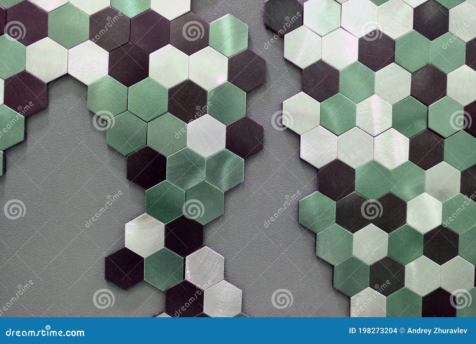 Hexagonal Tile Texture in the Form of Magnets on the Wall Stock ...