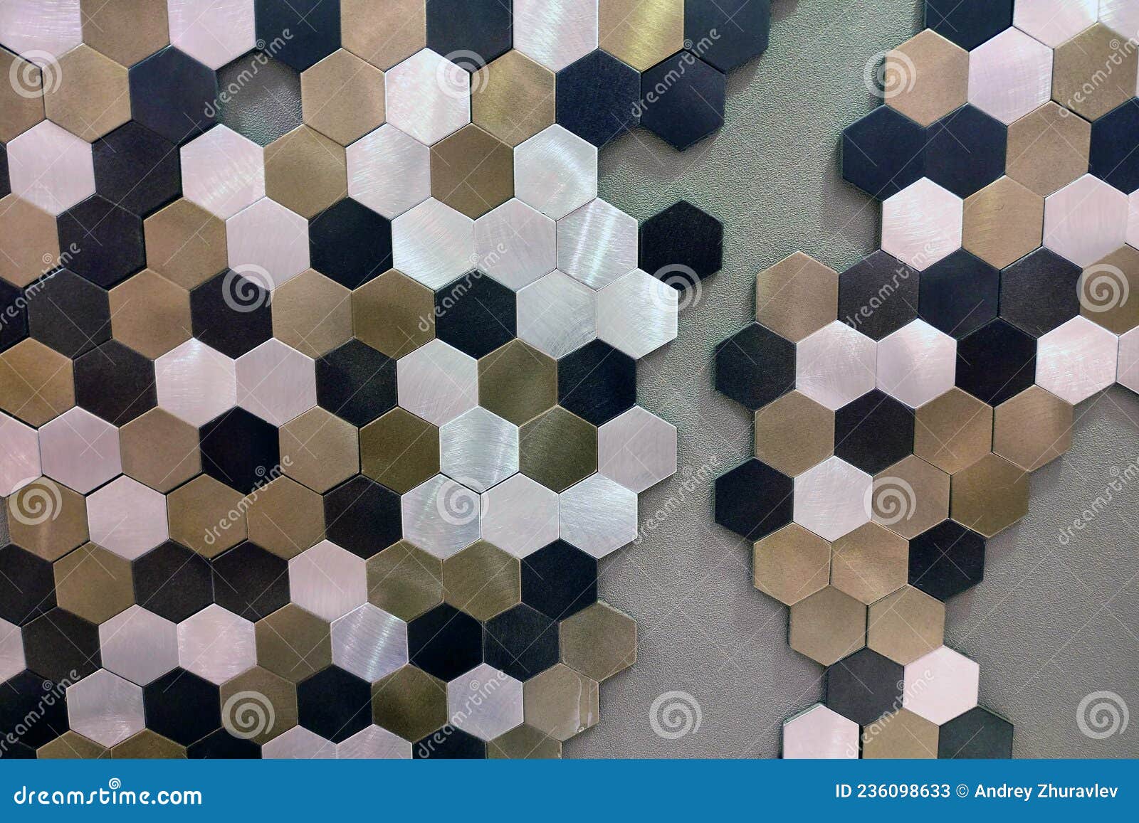 Hexagonal Tile Texture on Metal Surface Stock Image - Image of geometry ...