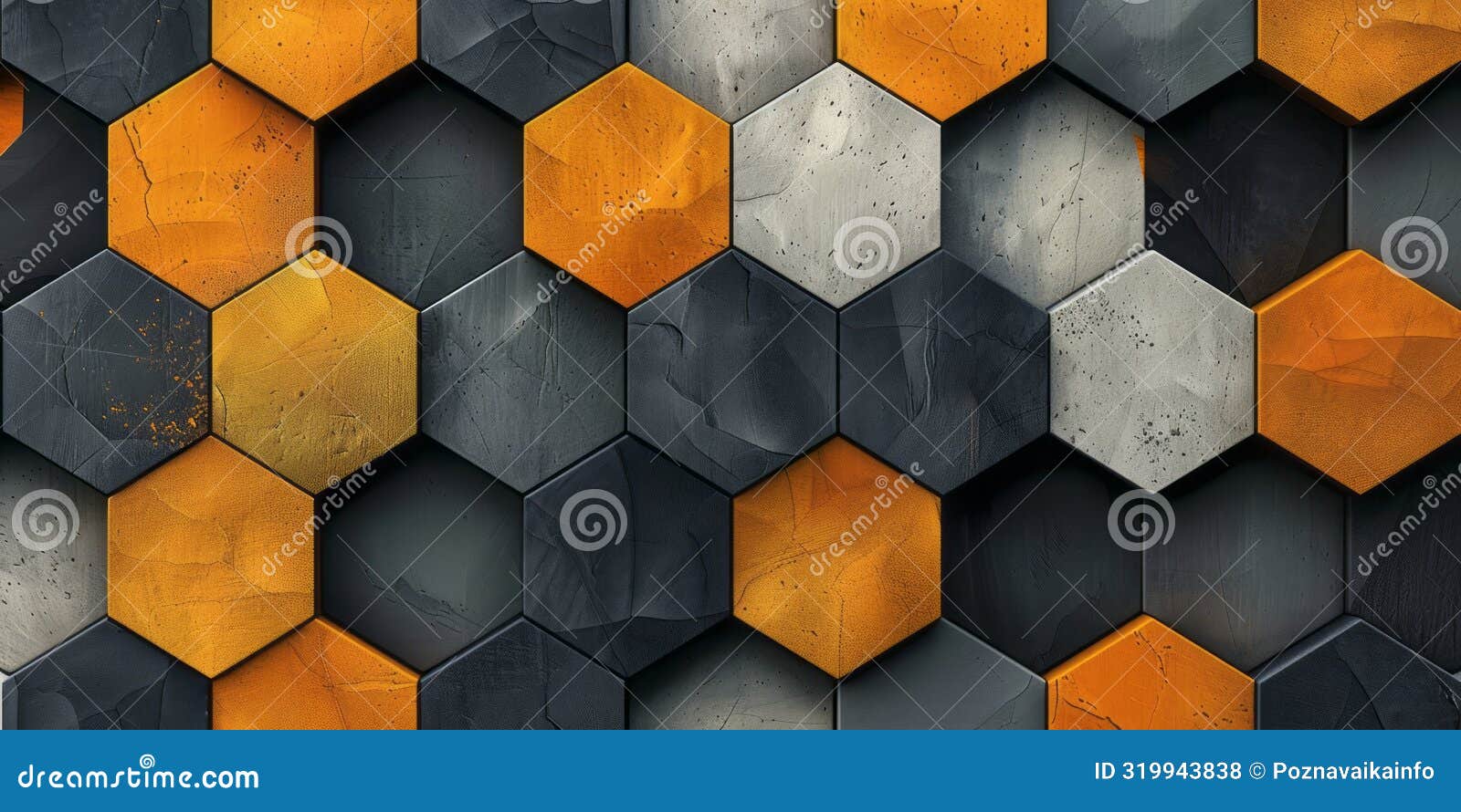 Hexagonal Tiles Arranged on a Wall in a Uniform Pattern Stock Photo ...