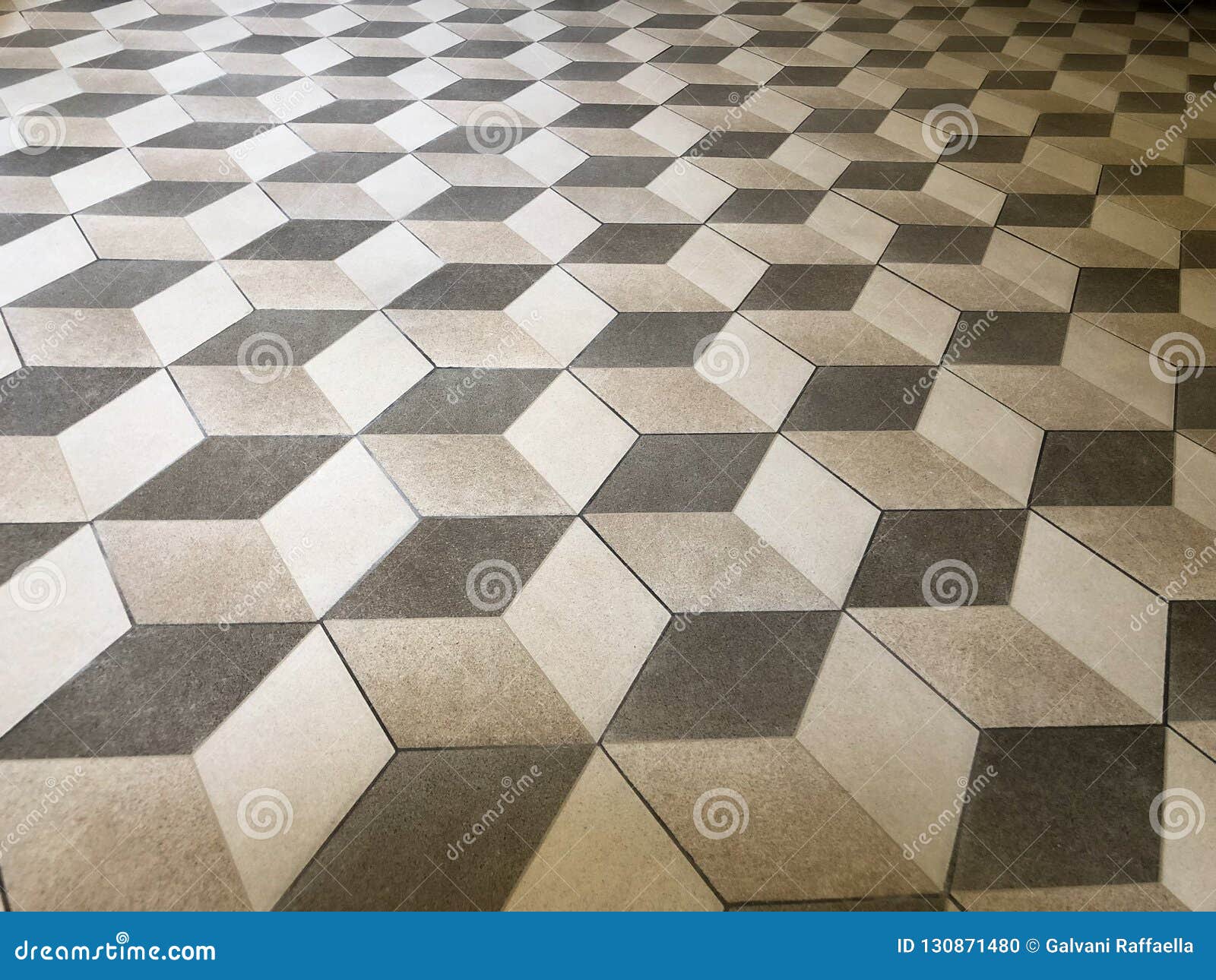 Hexagonal Tiles Creating a Three-dimensional Pattern Stock Photo ...