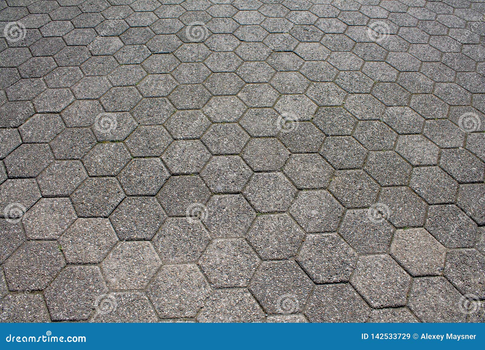Hexagonal Tiles Gray Pavement Texture Stock Image - Image of design ...