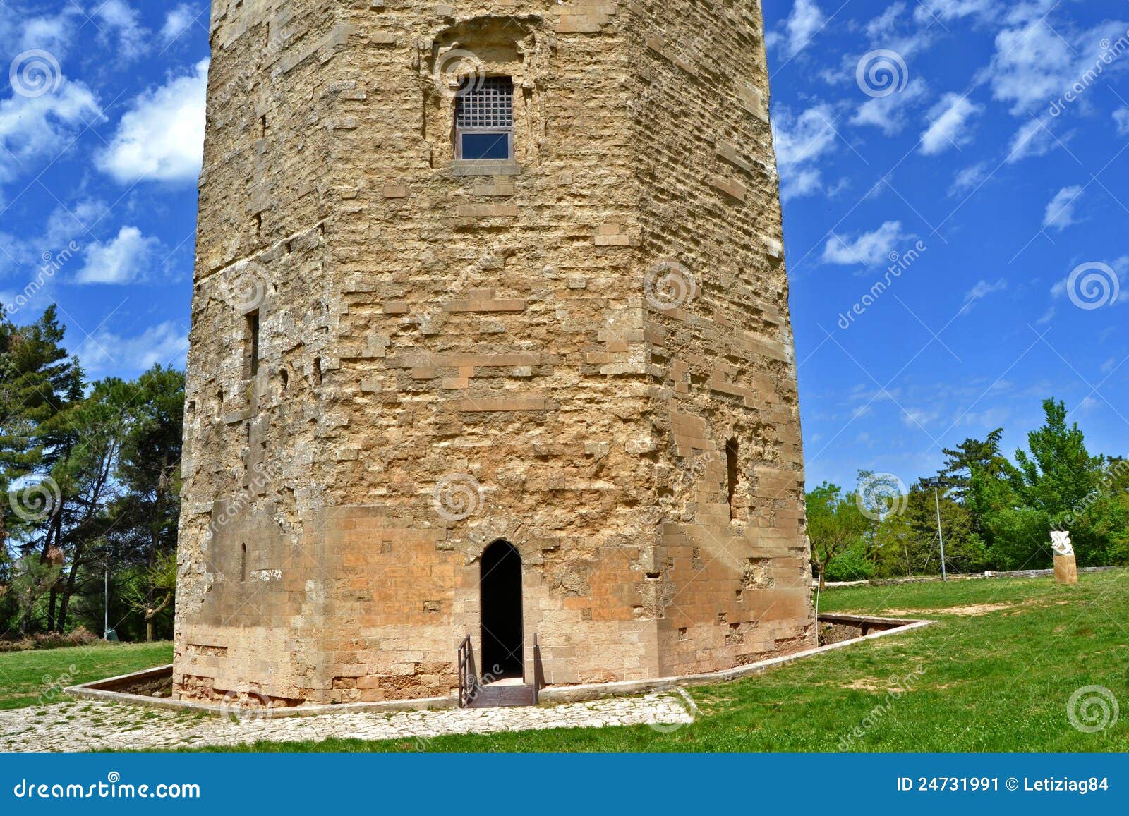 Hexagonal tower, Enna stock image. Image of historical - 24731991