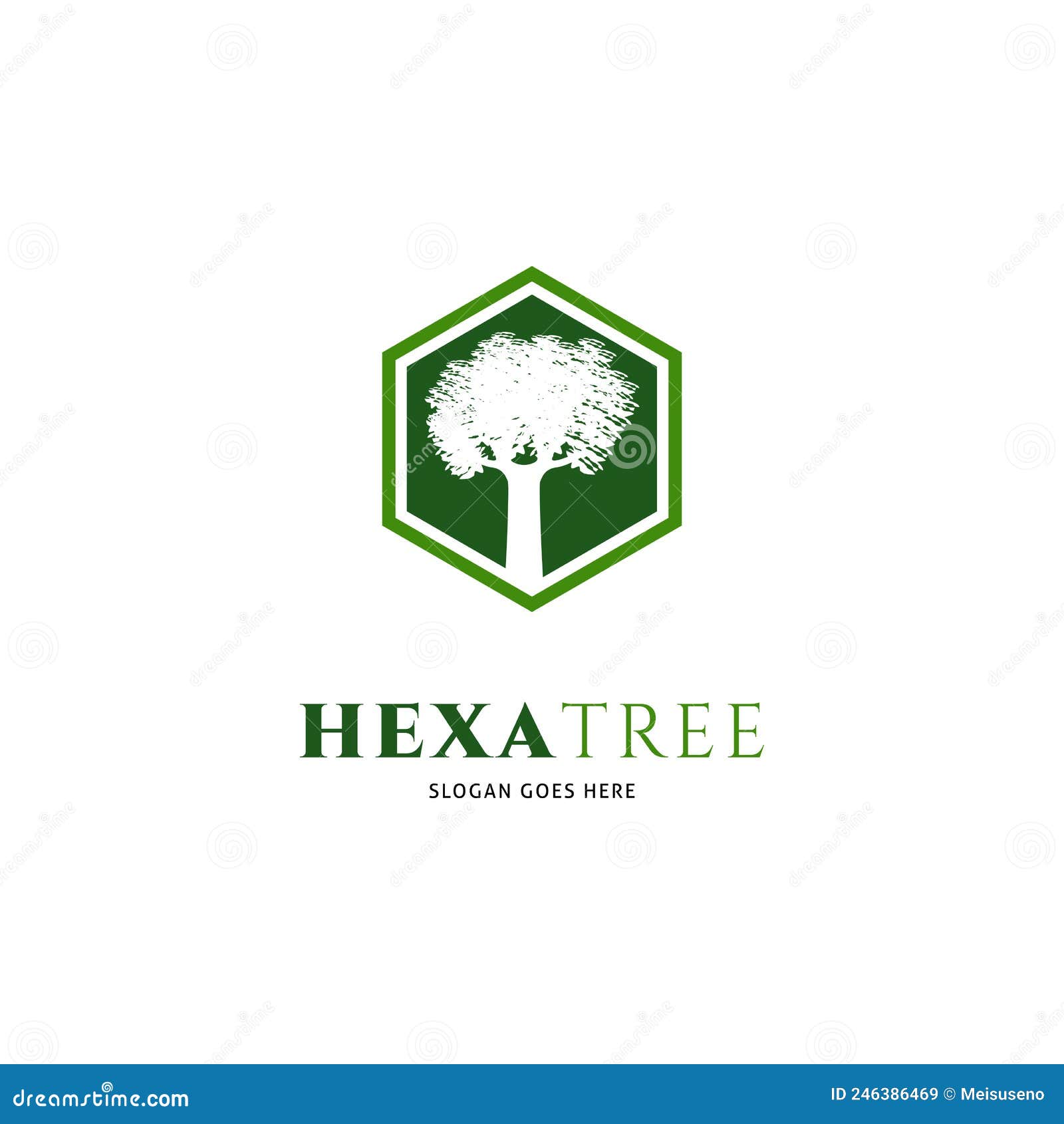 Hexagonal Tree Icon Vector Logo Template Illustration Design Stock ...