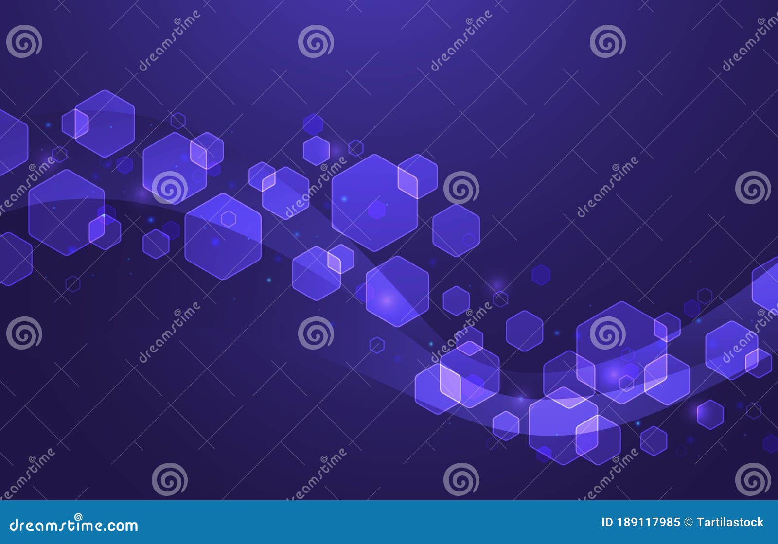 Hexagonal Wave Structure. Futuristic Geometric Molecular Cells Background, Abstract Hexagon ...