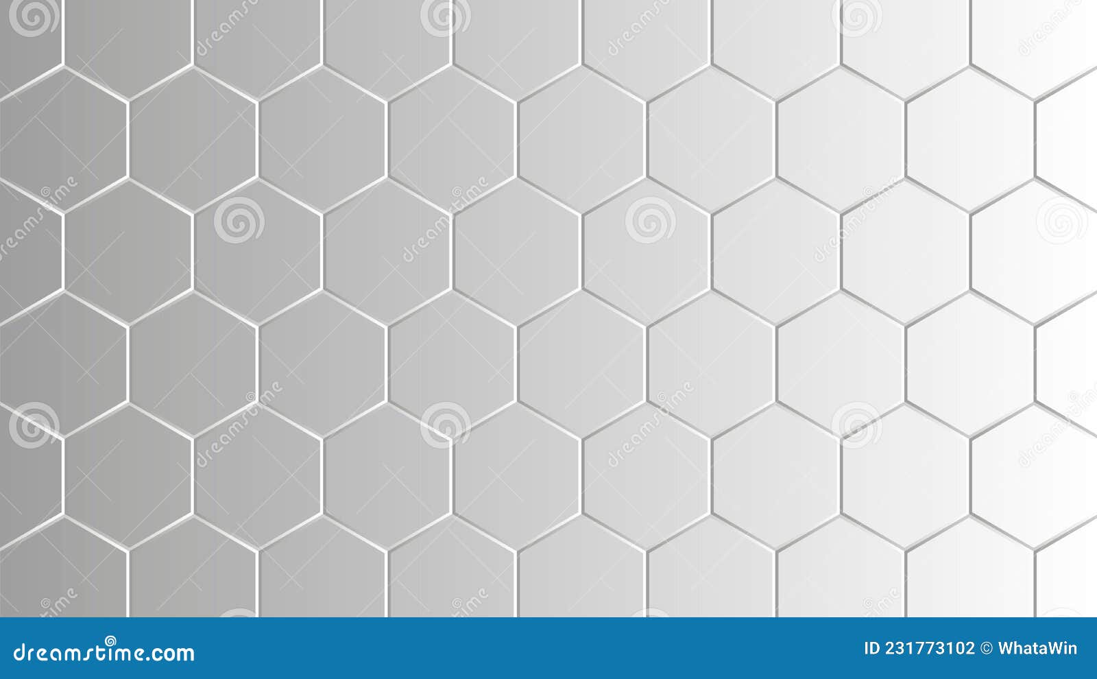 Hexagonal White and Grey Pattern Vector Background Stock Vector ...