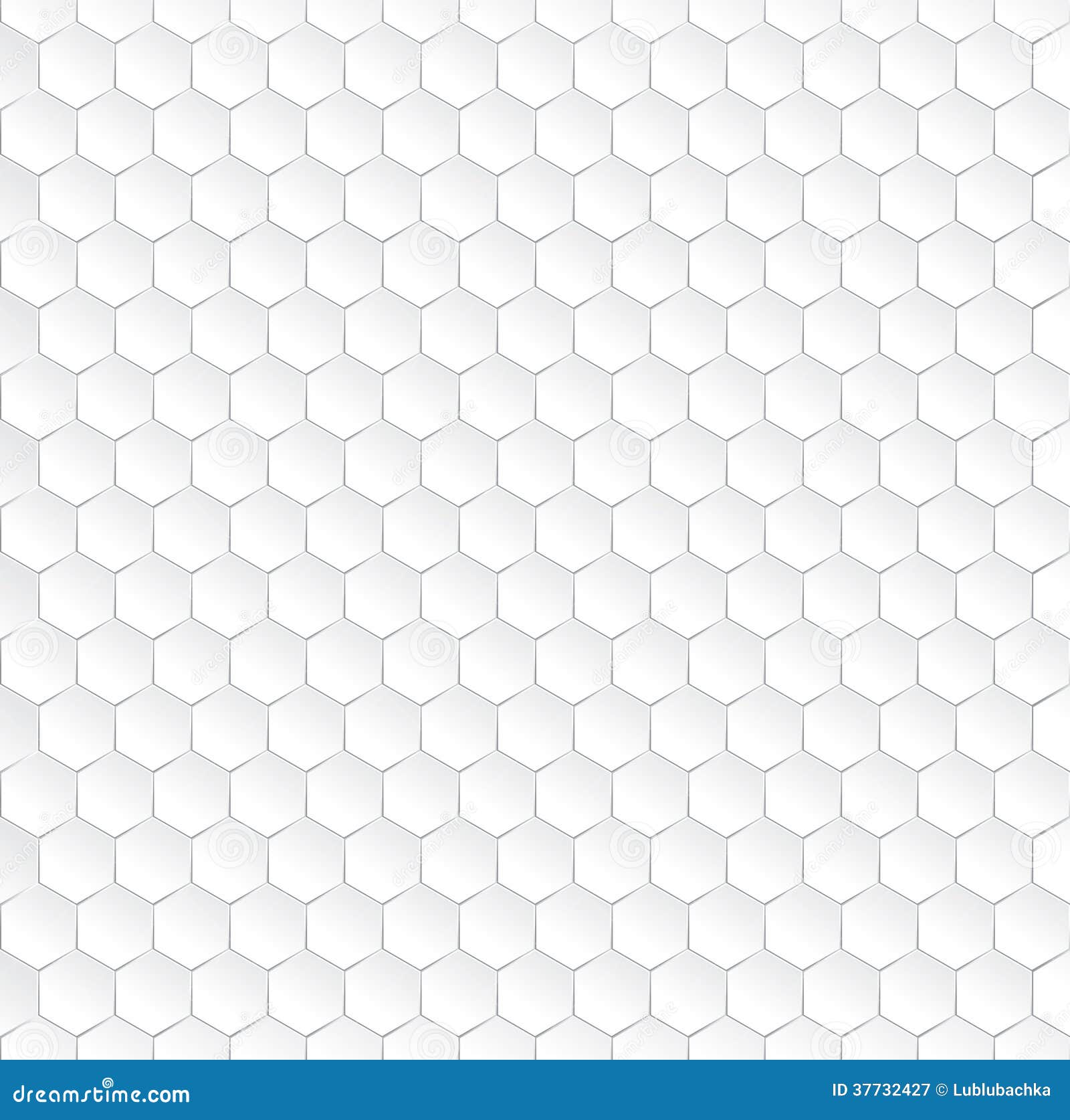 Hexagonal White Semless Background With 3d Effect Cartoon Vector ...