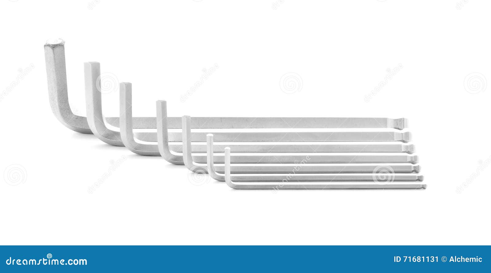 Hexagonal Wrench, Steel Tool for Repair, Isolated on White Background ...