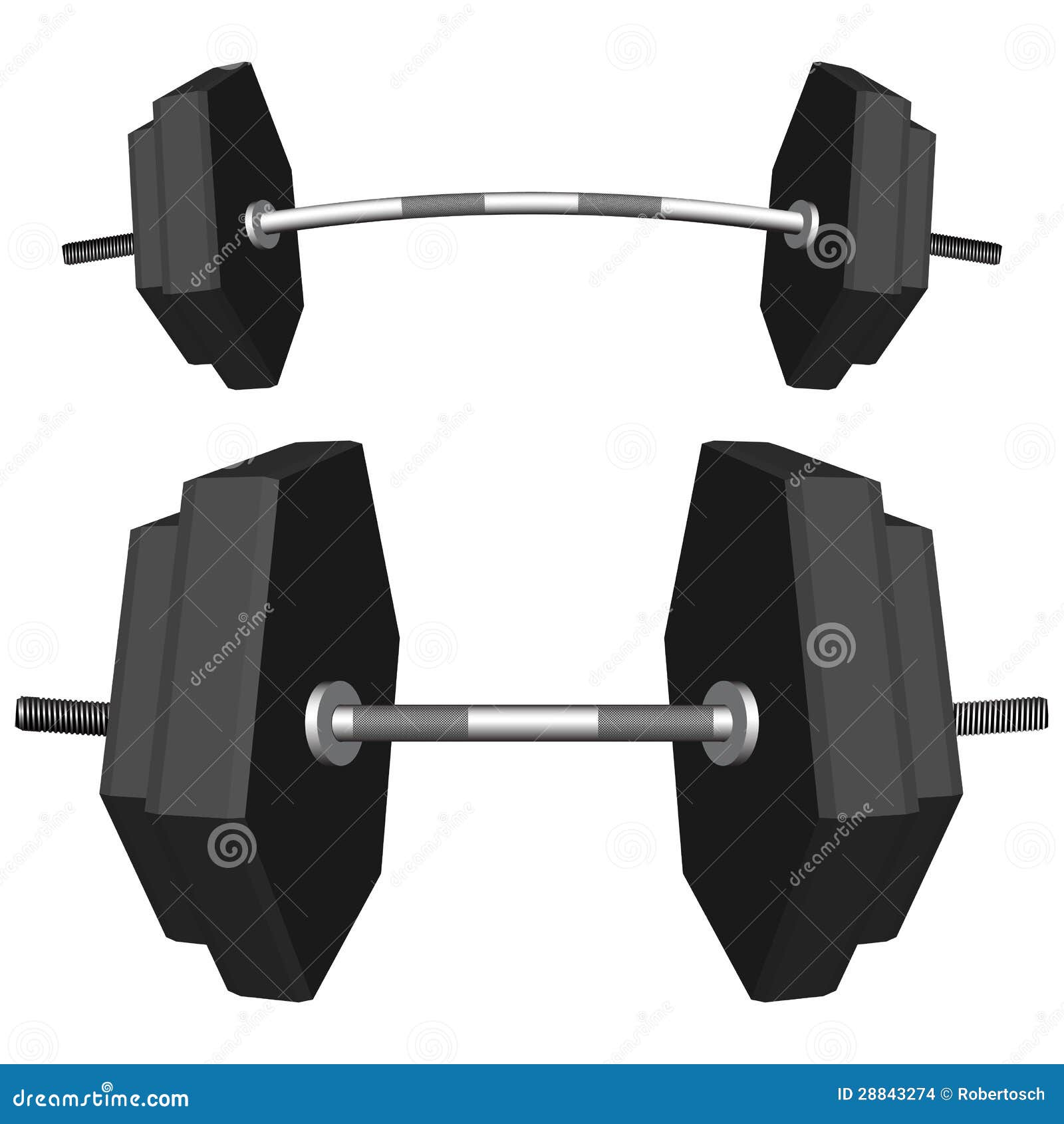 Hexagonale gewichten vector illustratie. Illustration of barbel - 28843274