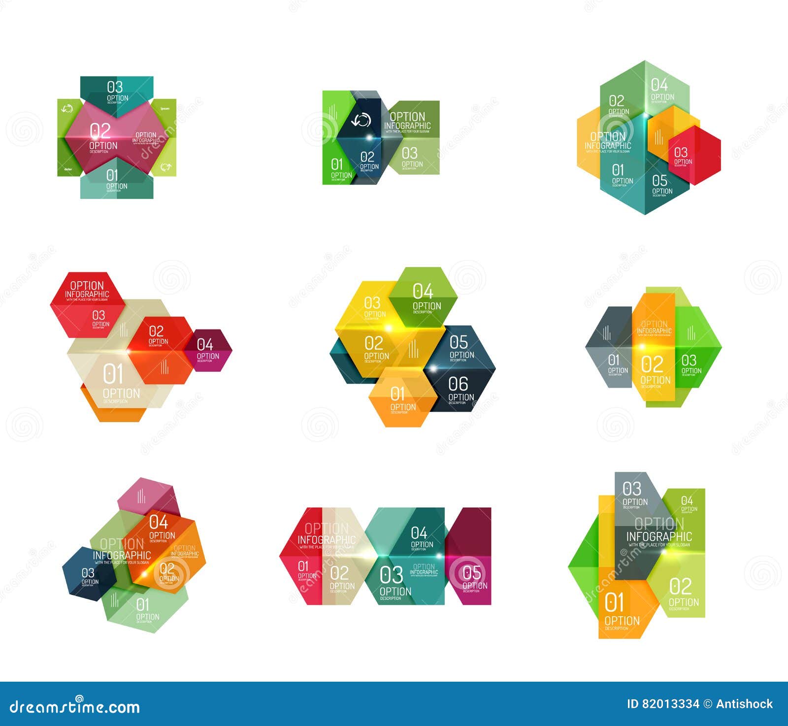 Hexagone Infographic Diagram Templates Stock Vector - Illustration of ...