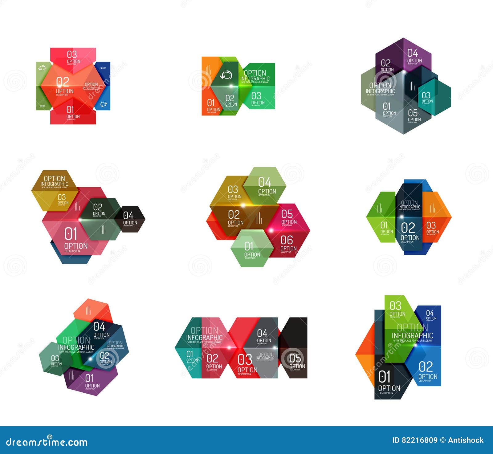 Hexagone Infographic Diagram Templates Stock Vector - Illustration of ...