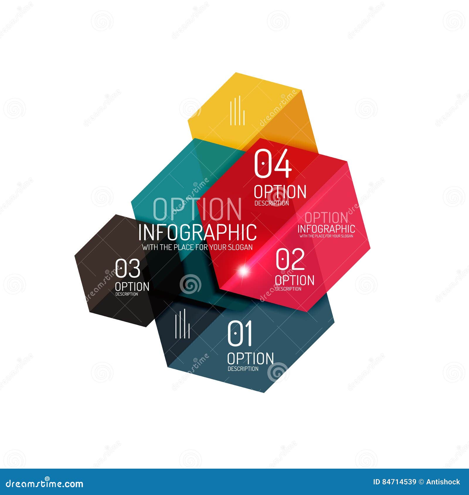 Hexagone Infographic Diagram Templates Stock Vector - Illustration of ...