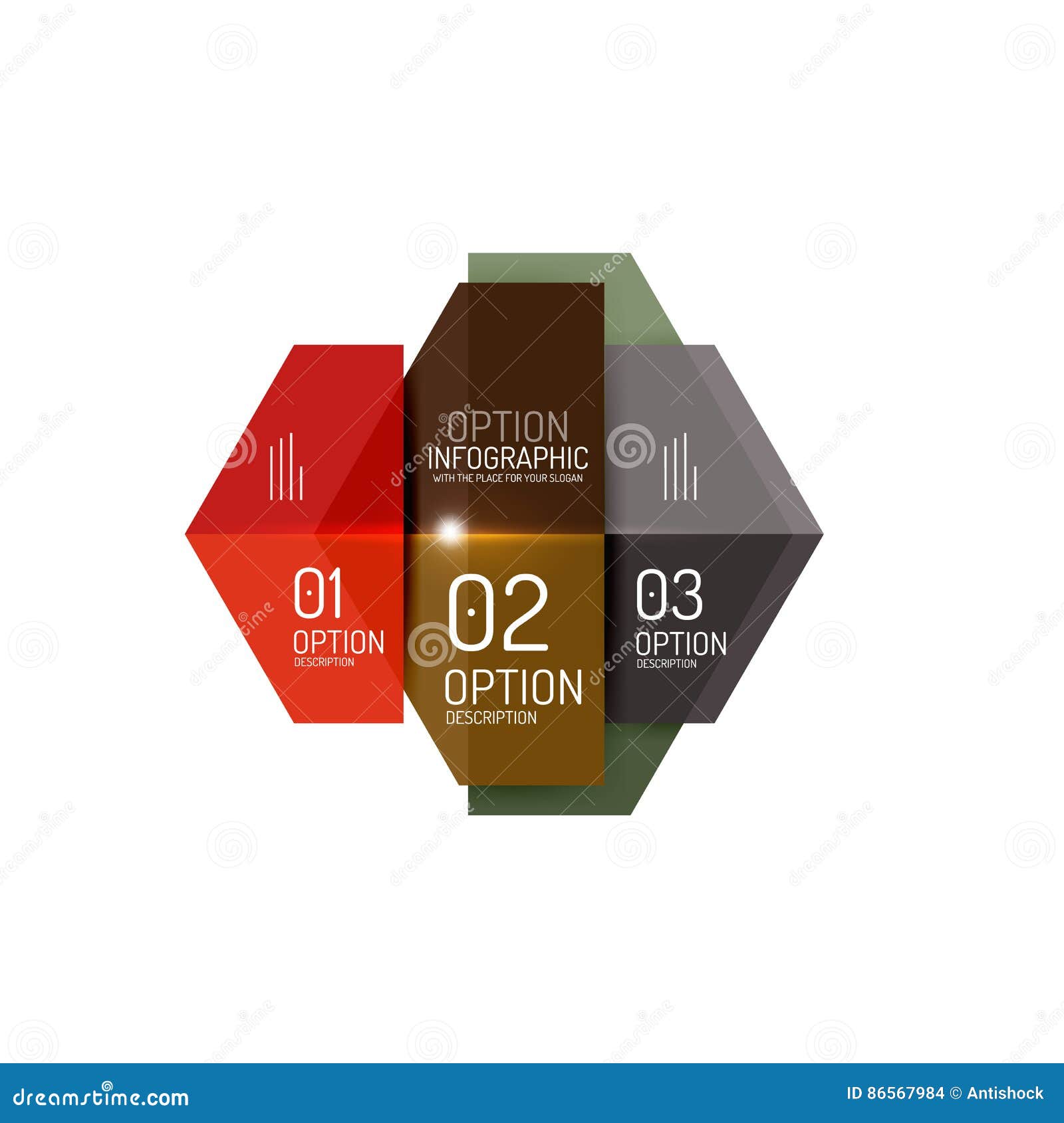 Hexagone Infographic Diagram Templates Stock Illustration ...
