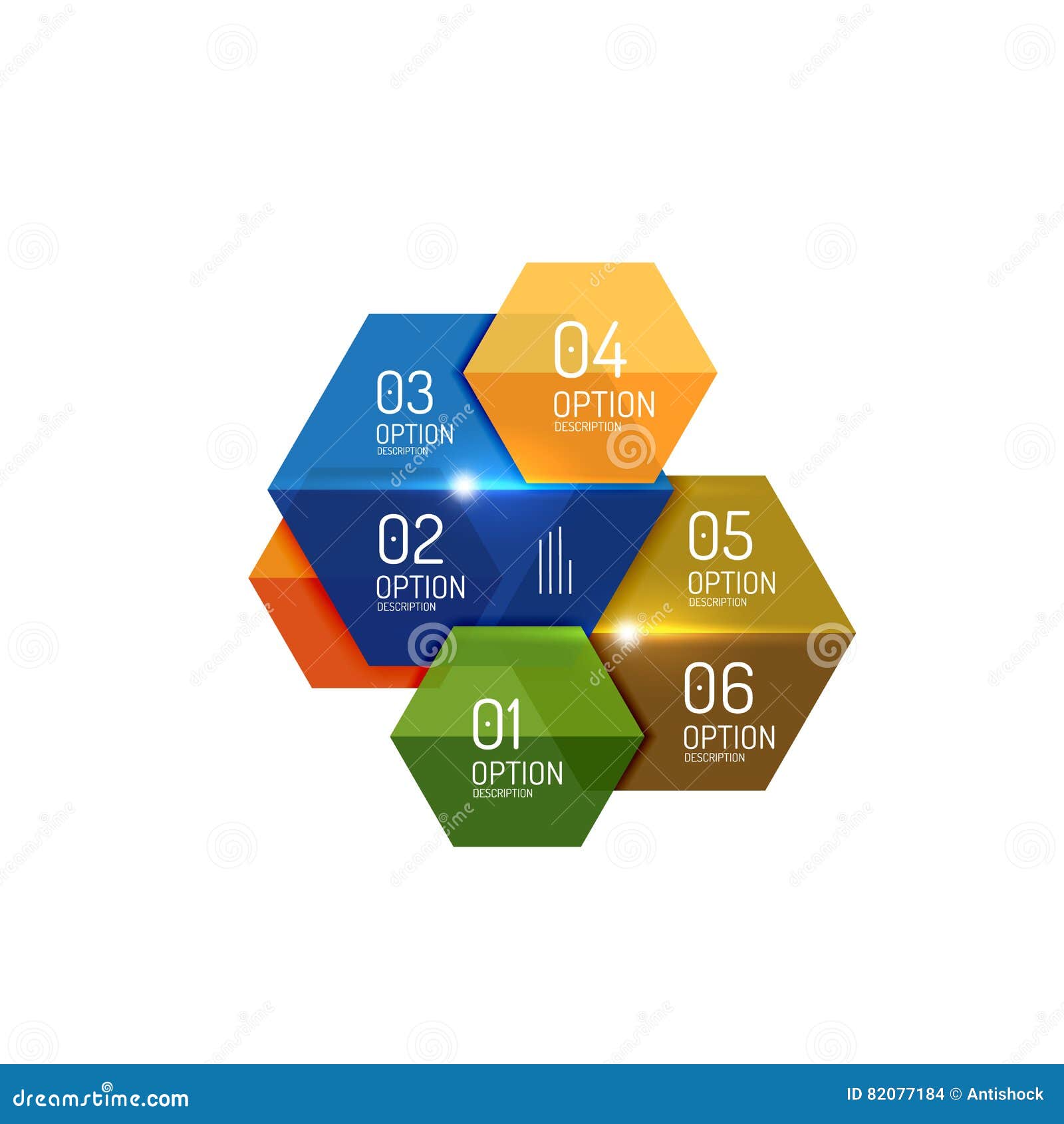 Hexagone Infographic Diagrammallar Vektor Illustrationer - Illustration ...