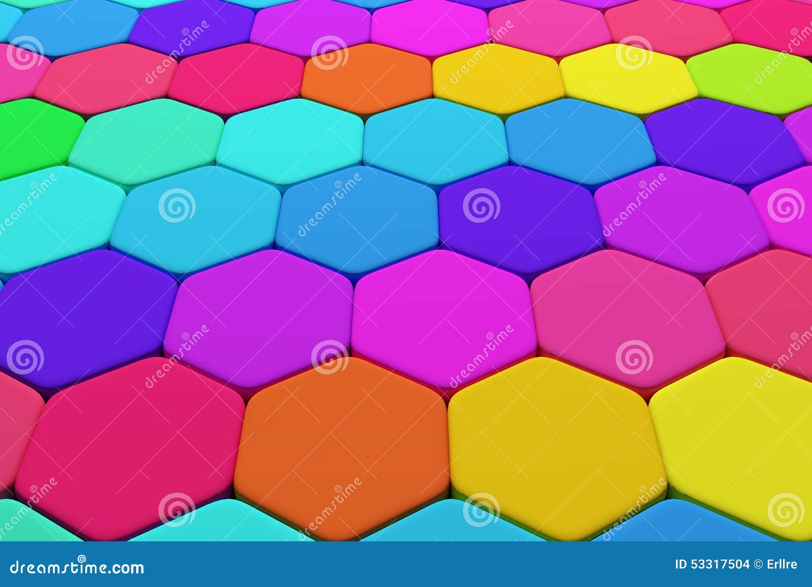 Hexagons stock illustration. Illustration of design, rendering - 53317504