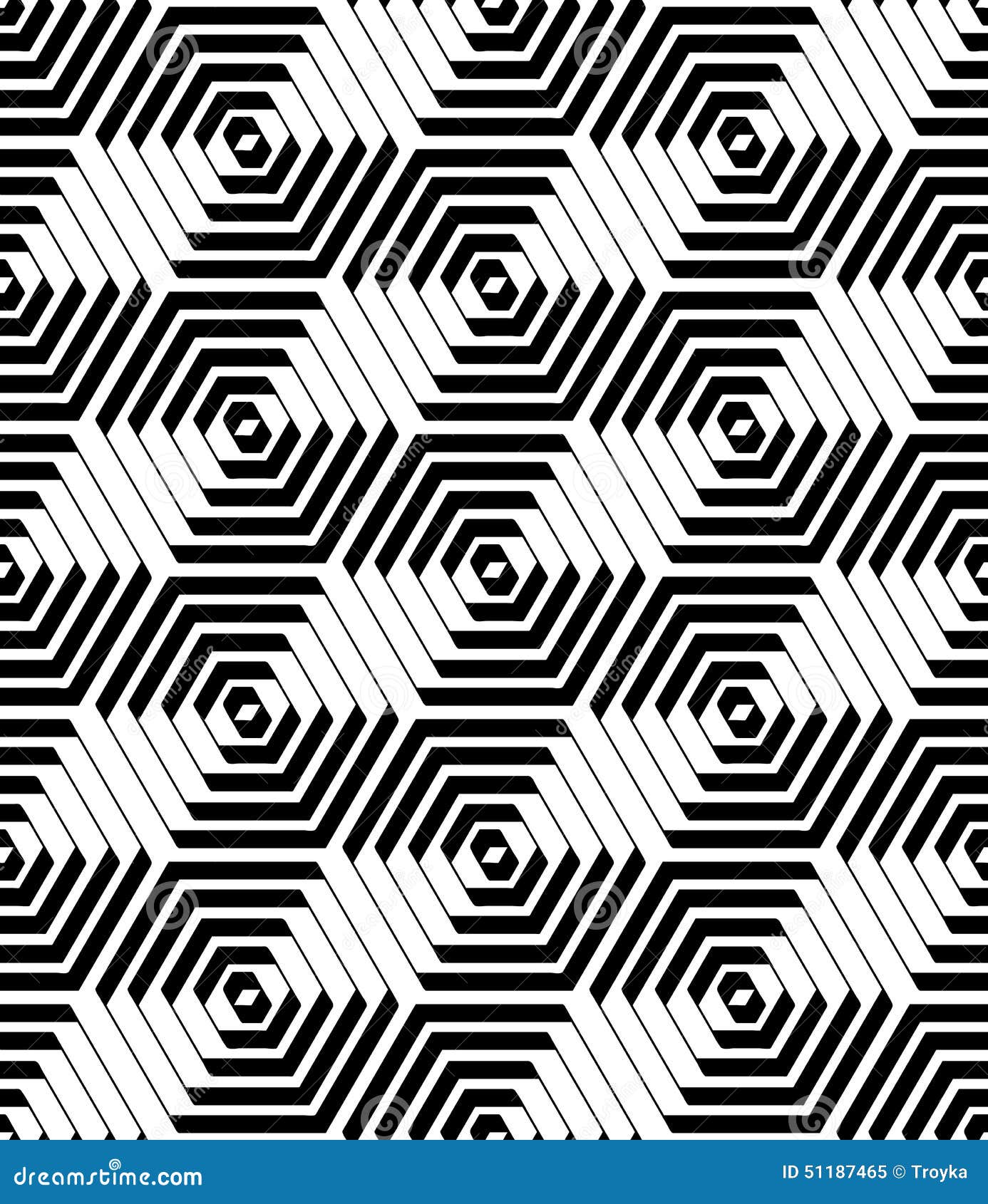 Hexagons and Diamonds Pattern. Seamless Geometric Texture Stock Vector ...