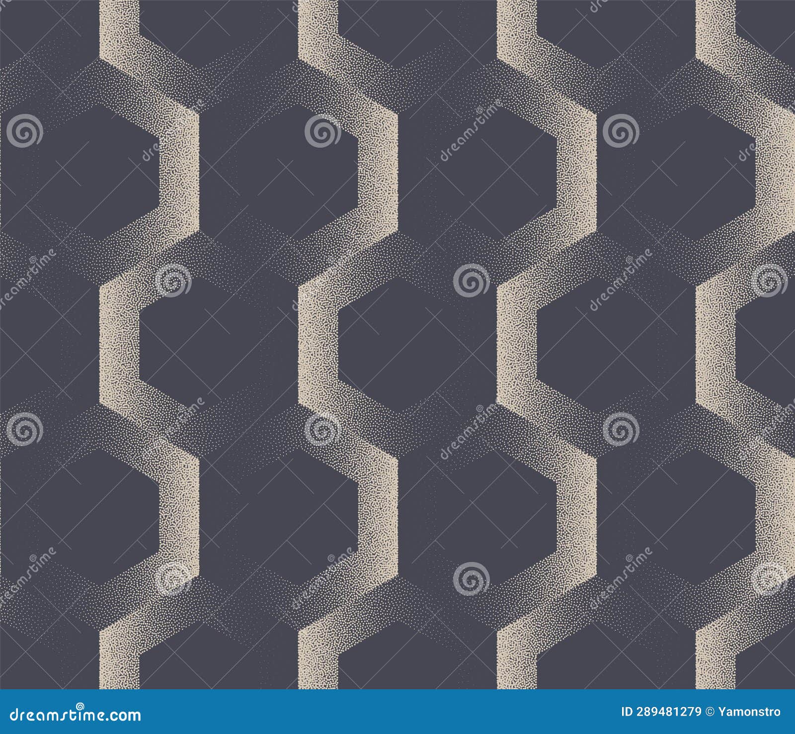 Hexagons Geometric Seamless Pattern Trend Vector Dot Work Abstract ...