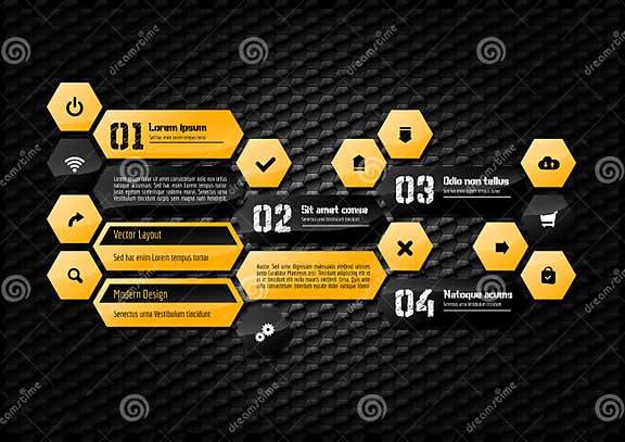 Hexagons stock vector. Illustration of business, icon - 54511892