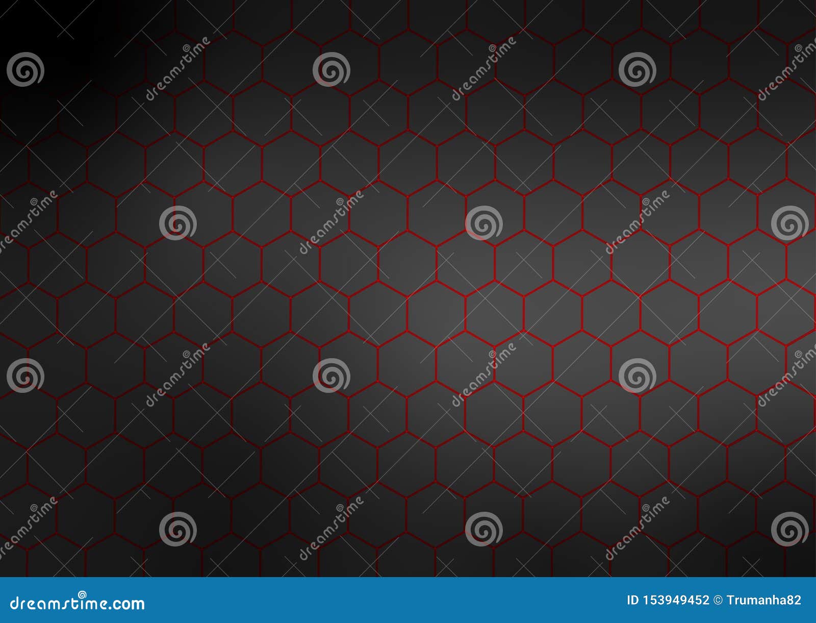 Abstract Red Hexagons Mesh in Black Background Stock Vector ...