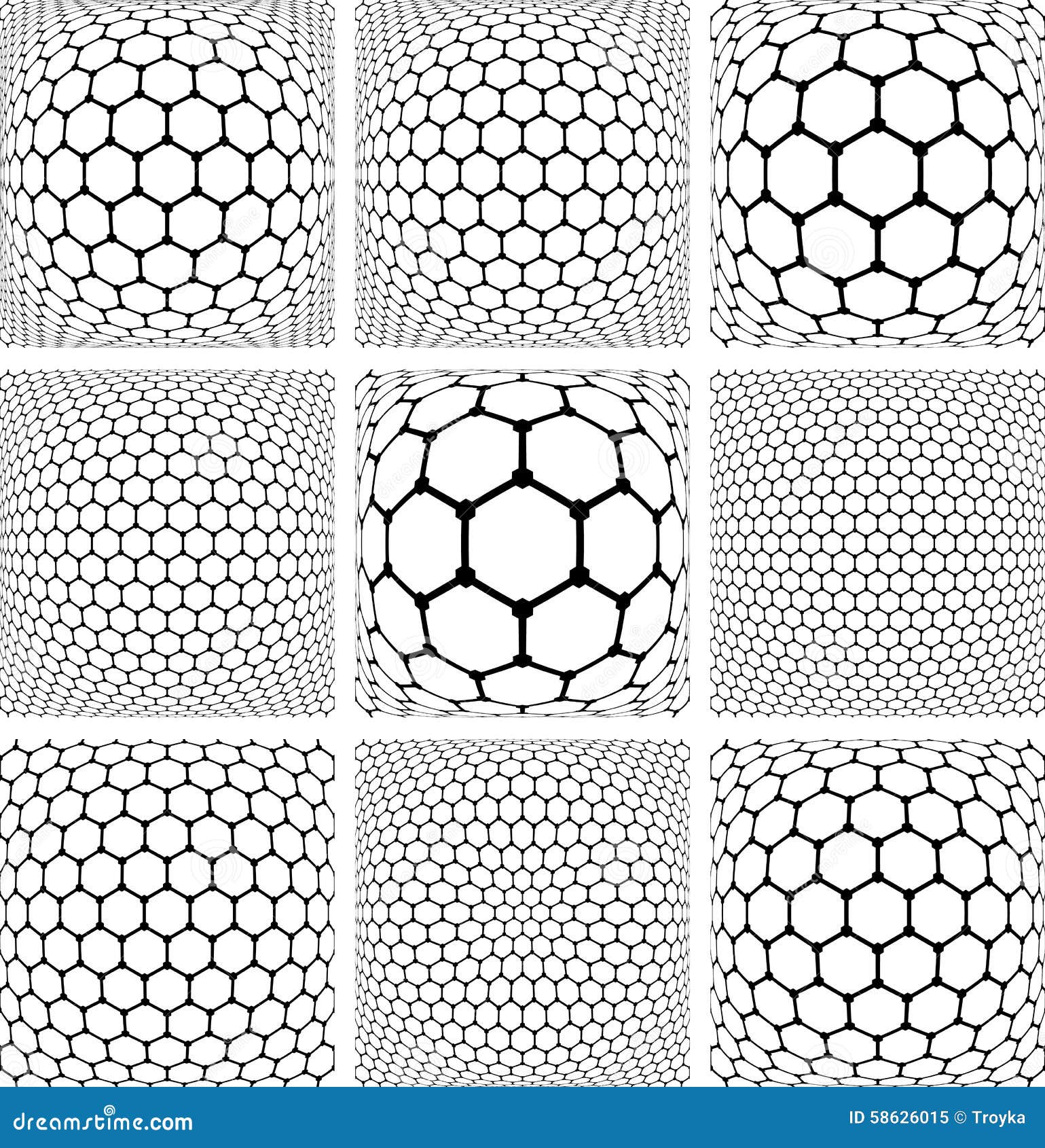 Hexagons Patterns. Geometric Backgrounds Set. Stock Vector ...